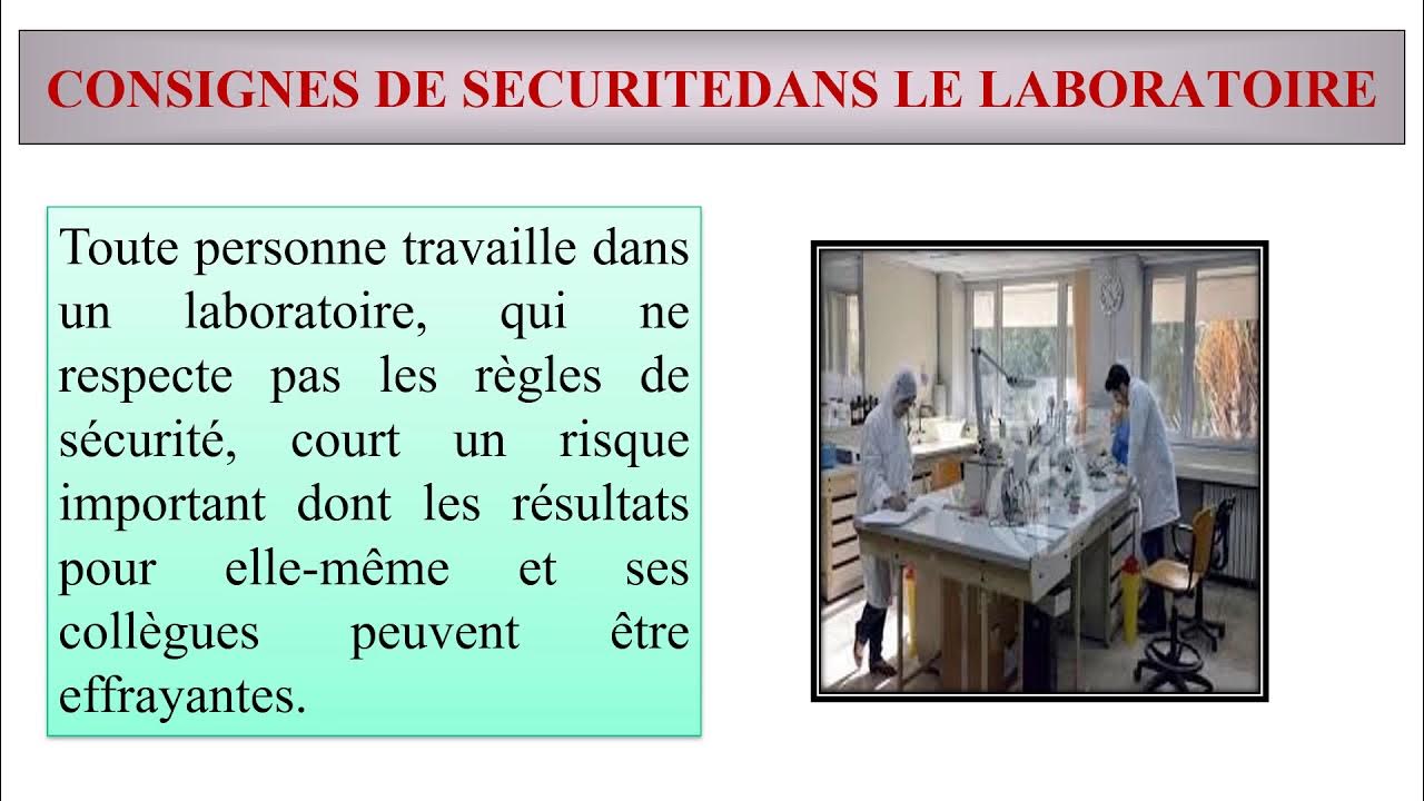 CONSIGNES DE SÉCURITÉ DANS LE LABORATOIRE - YouTube