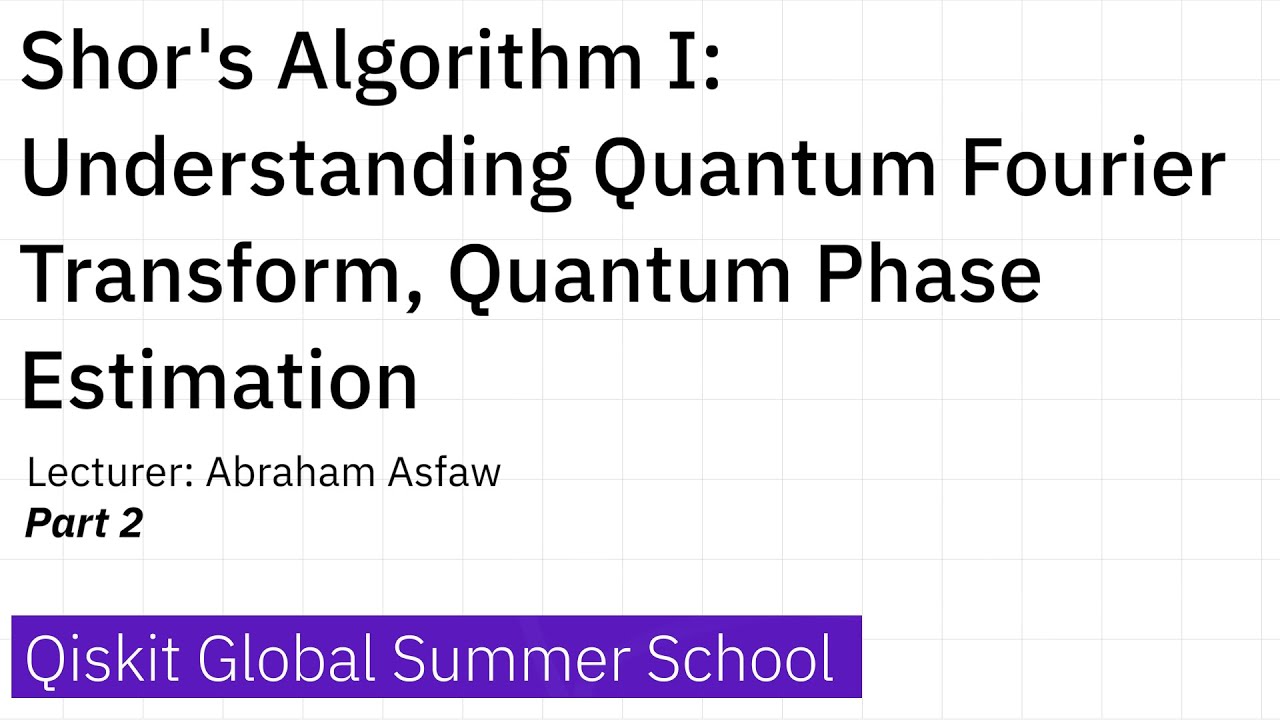 8shors Algorithm I Understanding Quantum Fourier Transform Quantum Phase Estimation Part 2