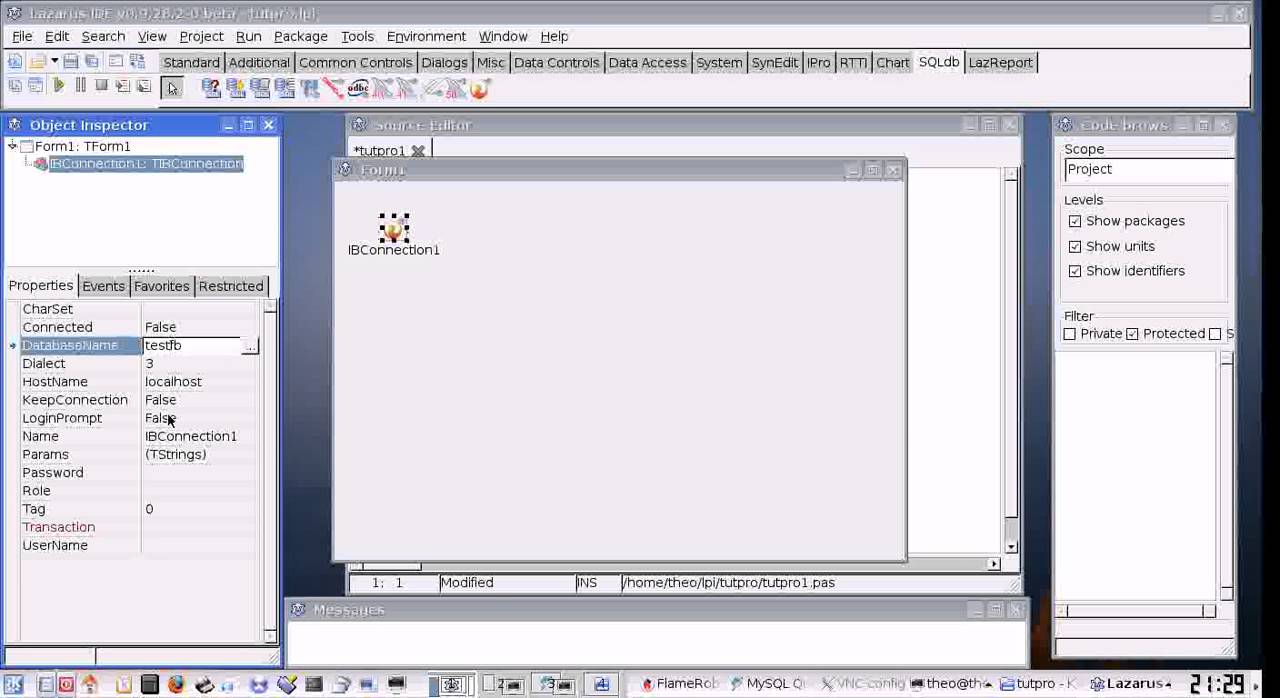 Lazarus Sql Database Video Tutorial Youtube