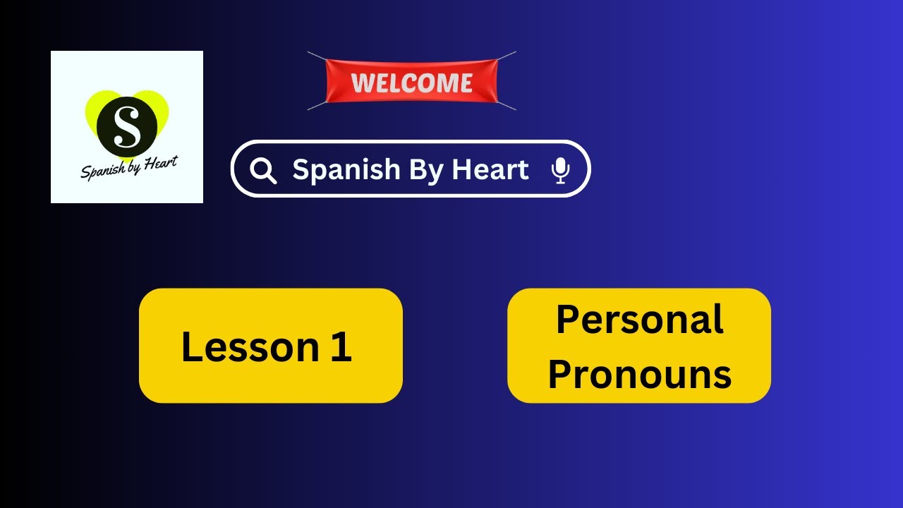 Spanish_Lesson 1_ Personal Pronouns. - YouTube