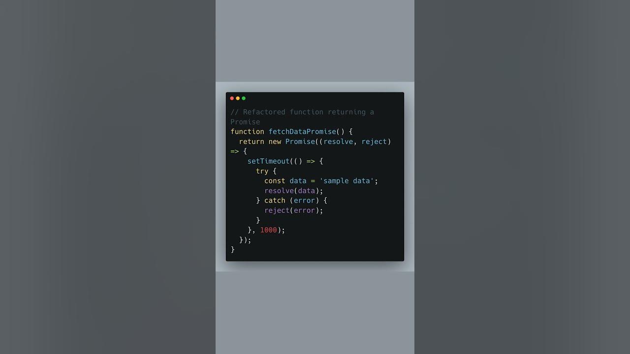 Upgrade Callbacks to Promises in JS #JavaScript - YouTube