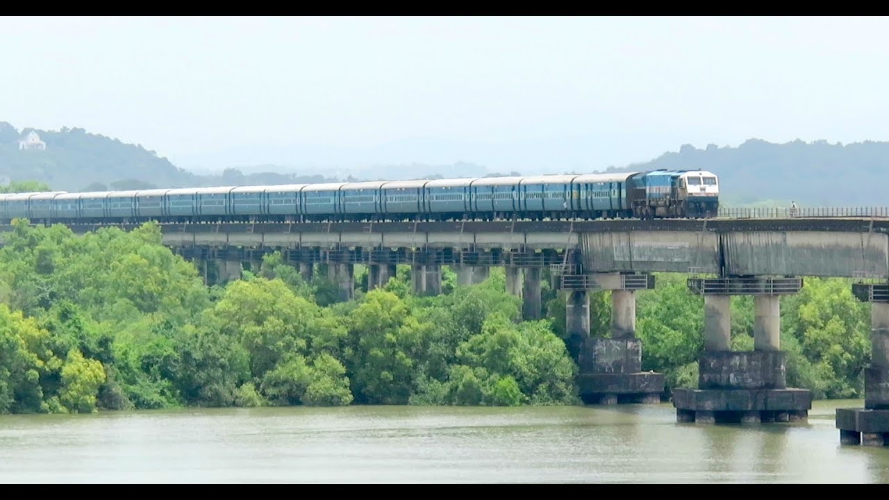 Beautiful Konkan Railway : Konkan Kanya Express Cruises Over Zuari ...