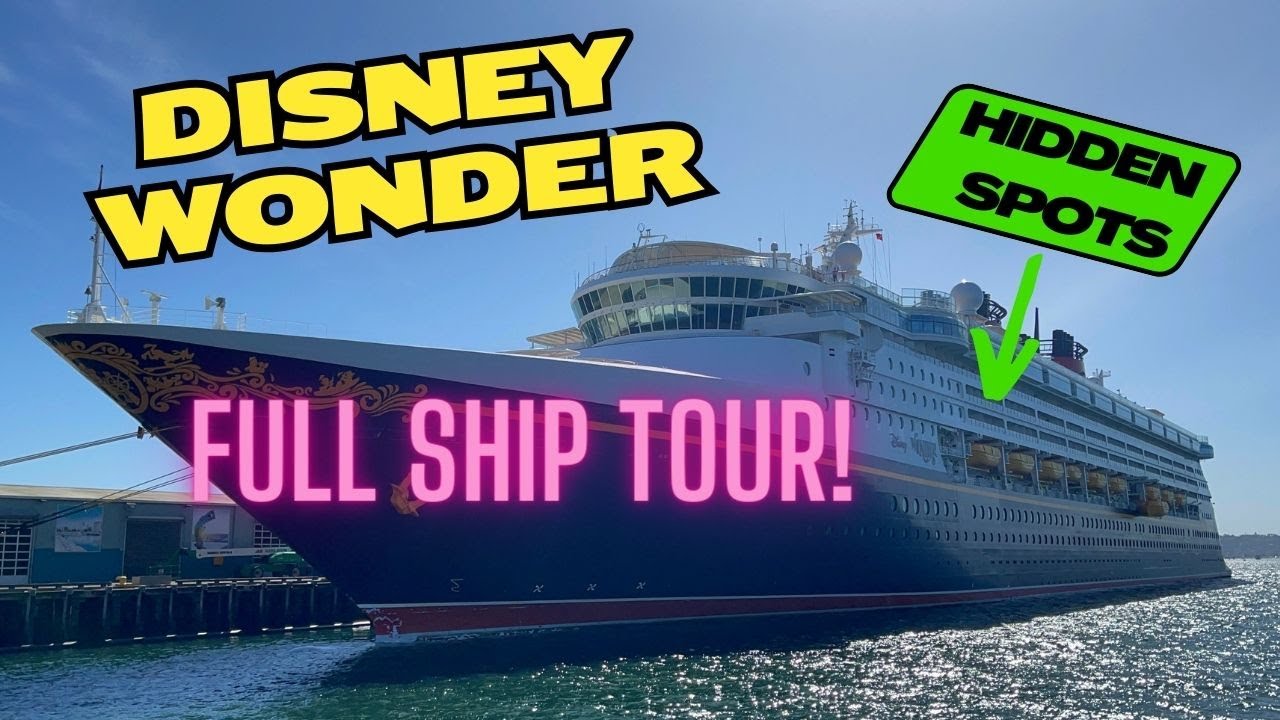 Disney Wonder Cruise FULL SHIP TOUR! Deck by Deck- Every single spot ...
