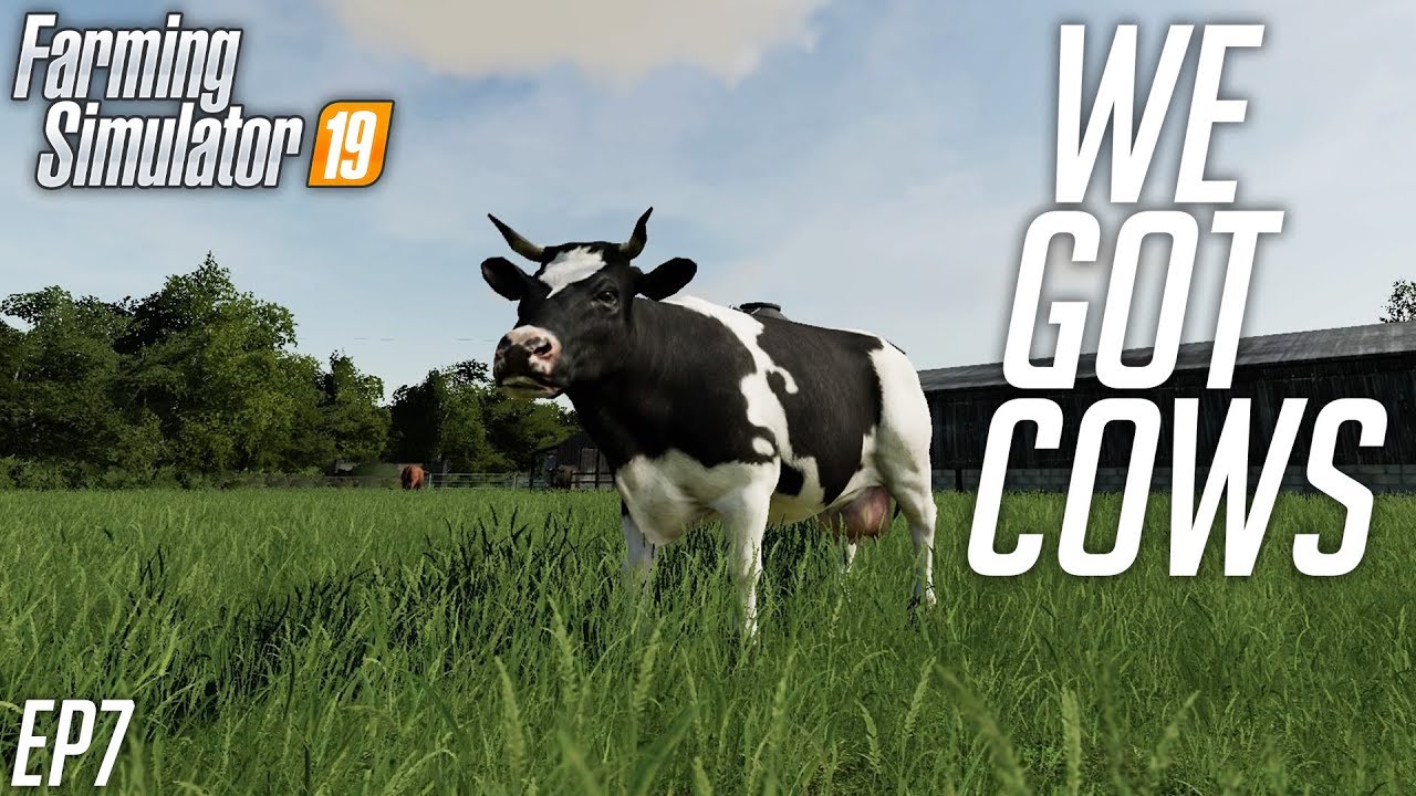 WE GOT COWS! | Farming Simulator 19 PS4 | Marwell Manor EP7 - YouTube