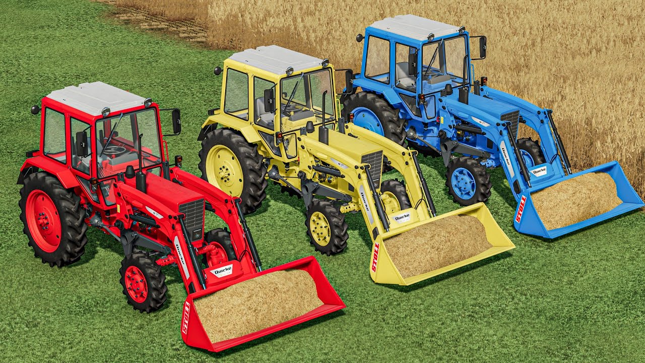 Work OF Colors - HAY WORK with FRONT LOADER MINI TRACTORS - Farming ...