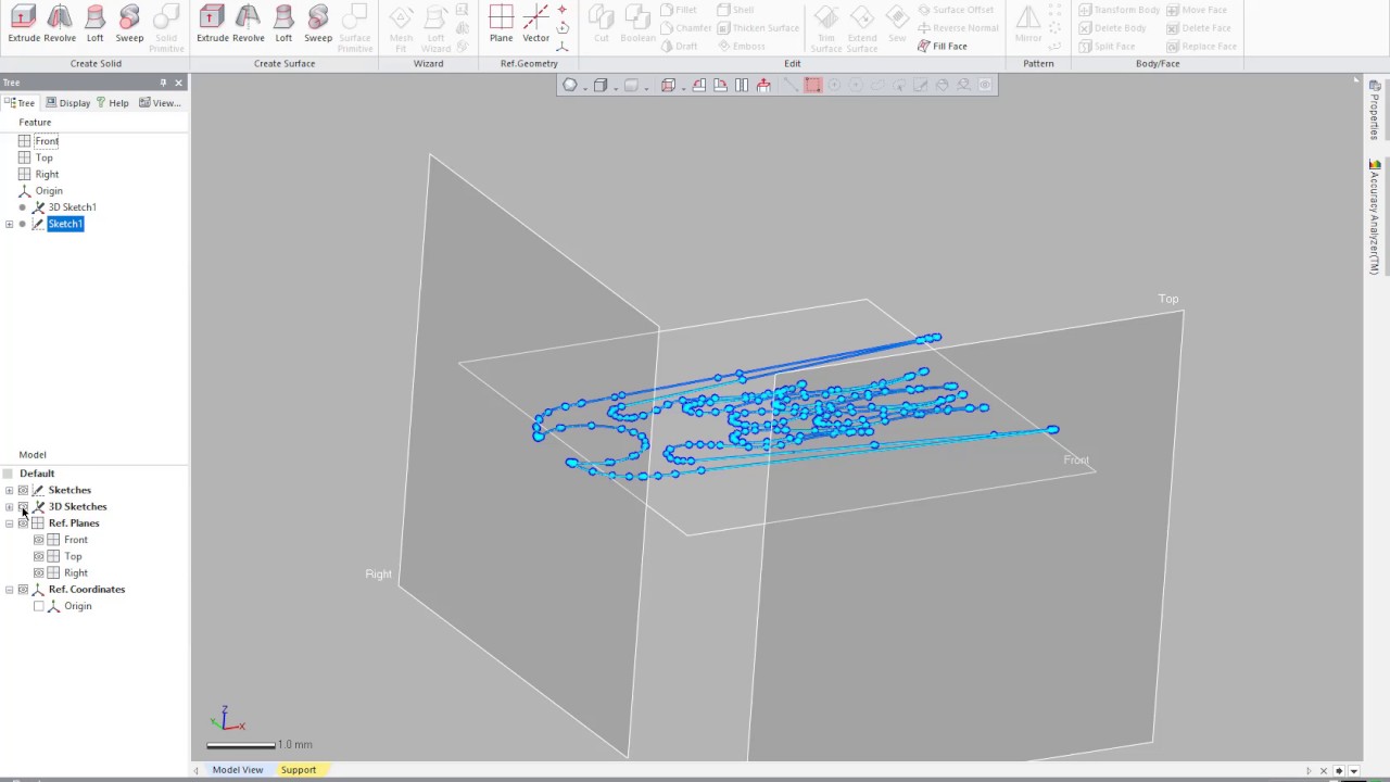 Convert DXF to Sketch in Geomagic Design X - YouTube