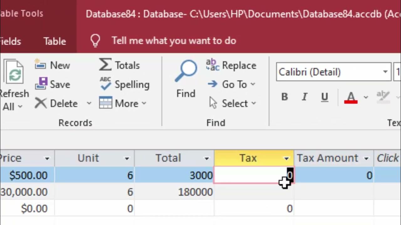 Calculate with Percent Sign in Microsoft Access 2019@COMPUTEREXCELSOLUTION - YouTube