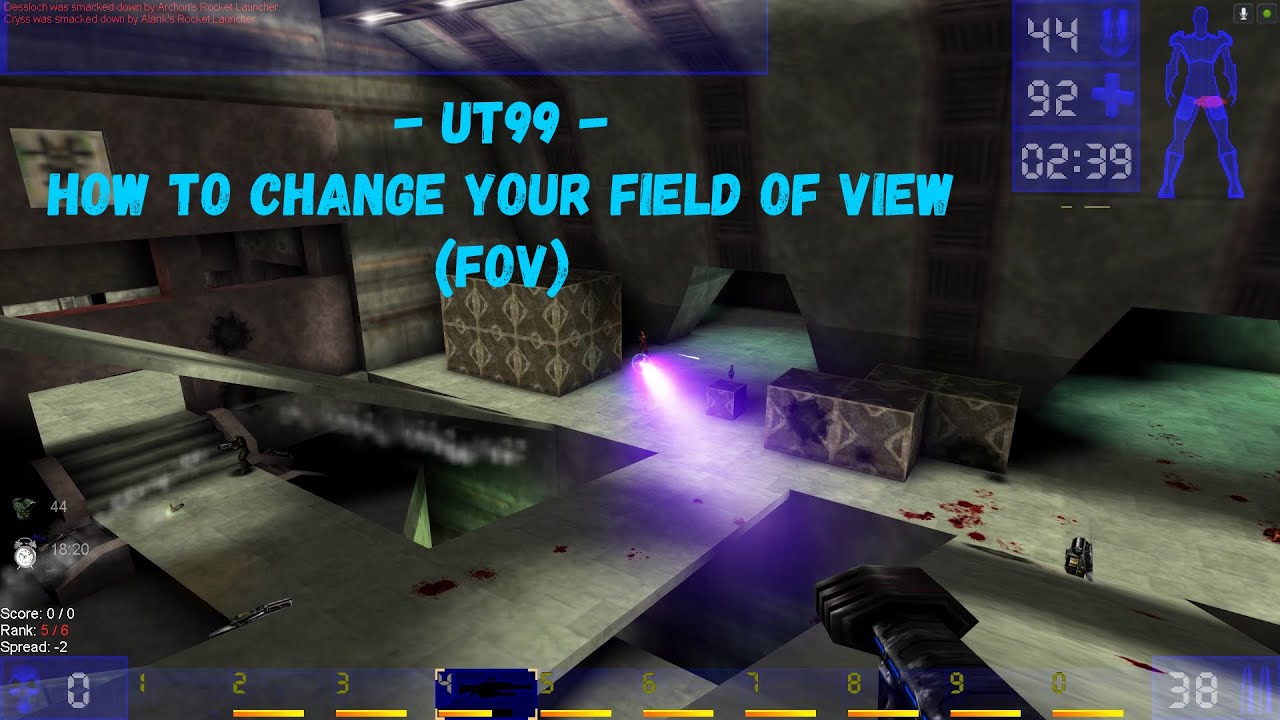 Ut99 " How to change your Field of View (FOV)" - YouTube