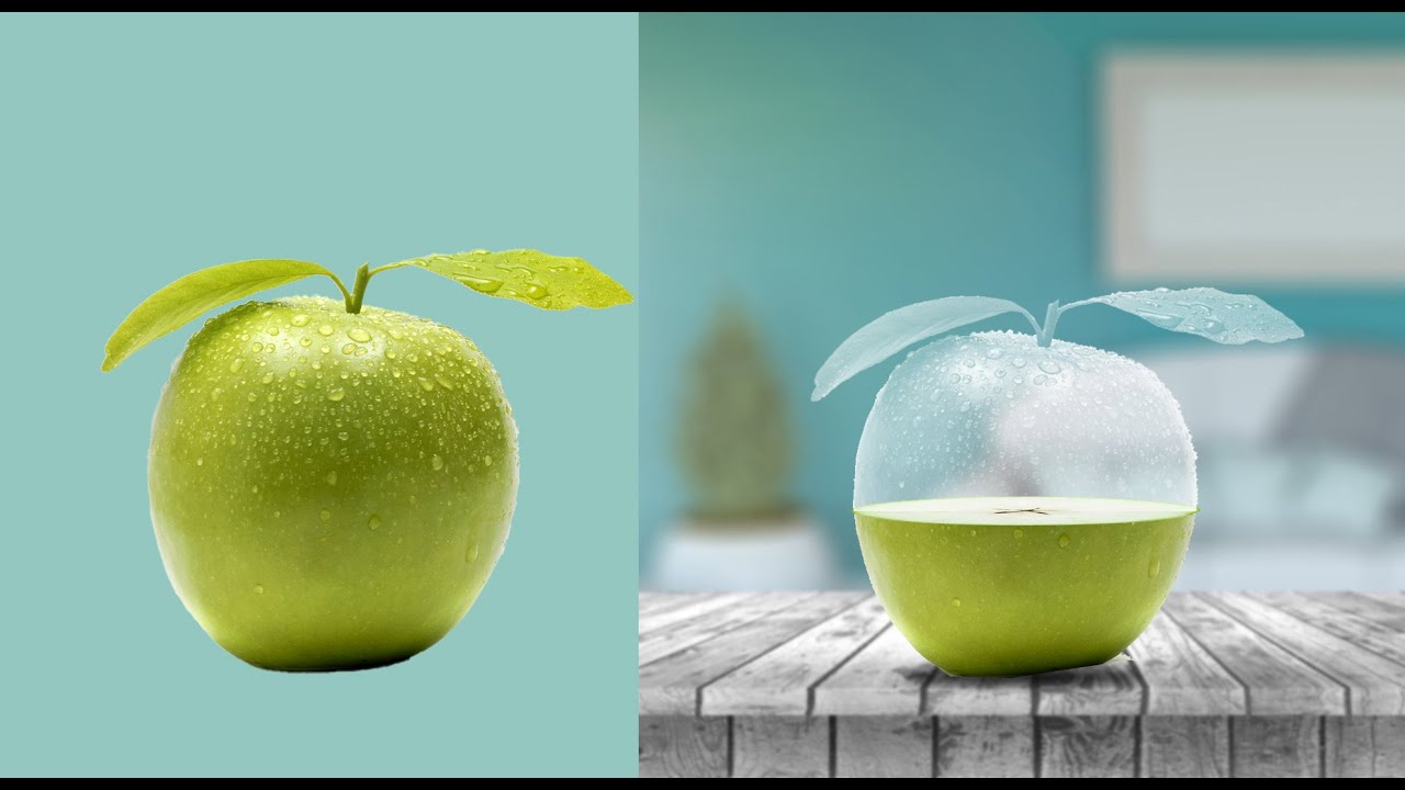 How to make poster apple designer in adobe photoshop - YouTube