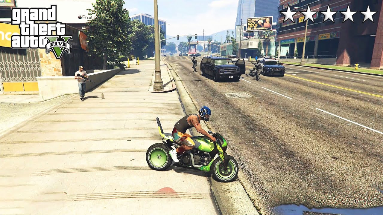 GTA 5 - BEST MOTORCYCLE + POLICE CHASE (REEVER) - YouTube