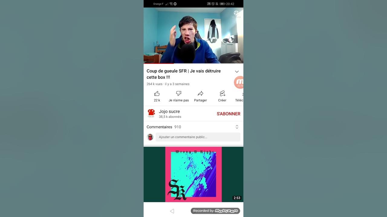 il rage sur SFR 😂 (jojo sucre) - YouTube