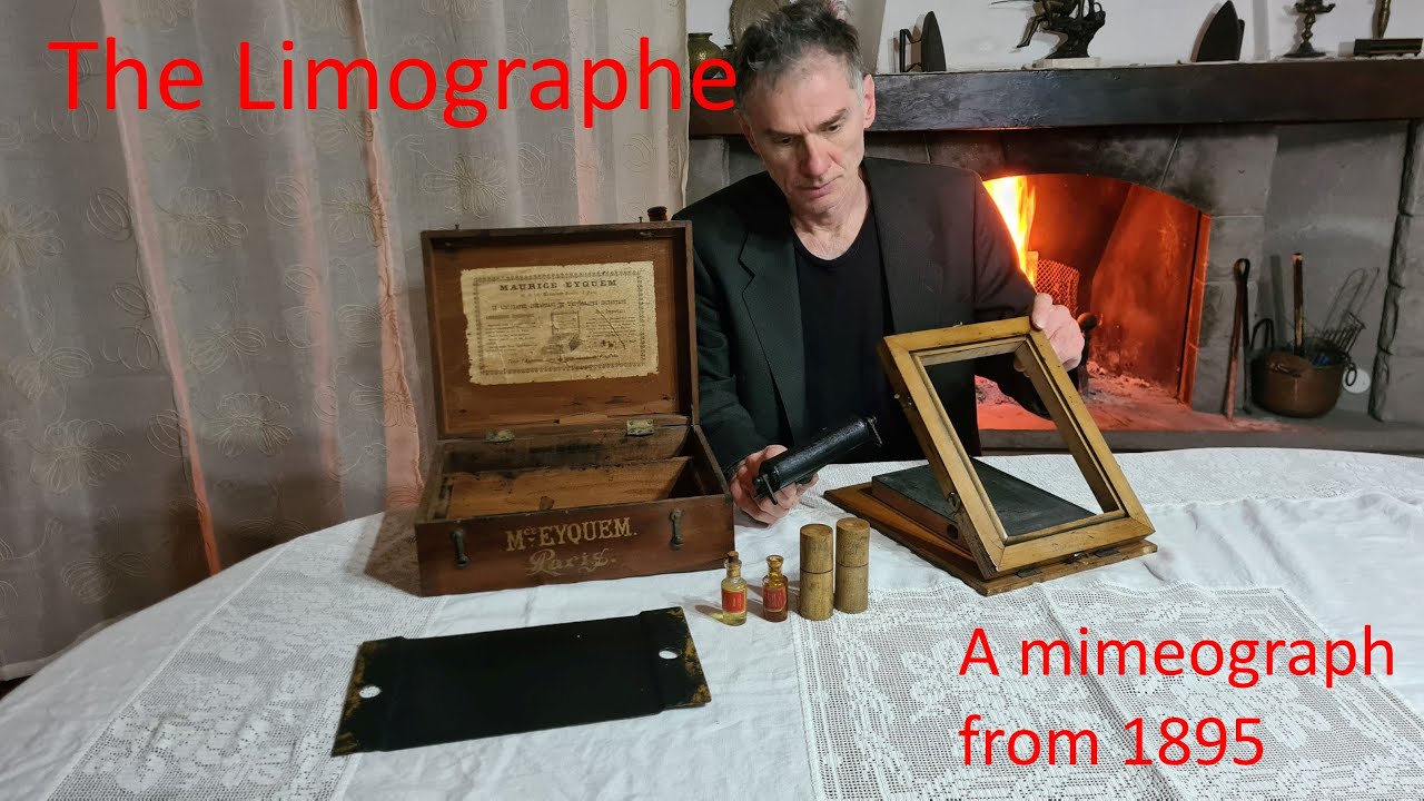 The Limograph of Maurice Eyquem, a mimeograph of 1895, and how it works (video n°159) - YouTube