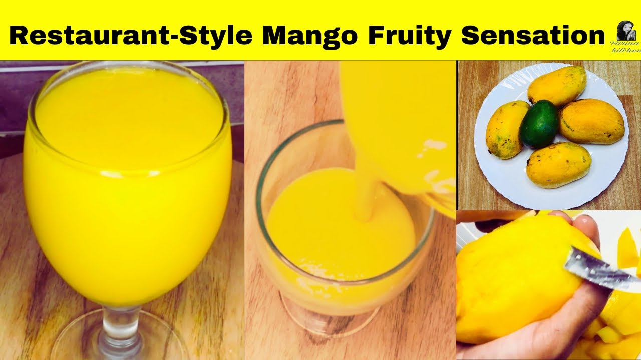 Mango Fruity Recipe By Farina’s Kitchen | Restaurant Style Mango Shake ...