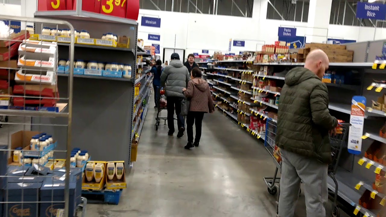 Victoria bc Walmart bare aisles 2020 03 14 - YouTube