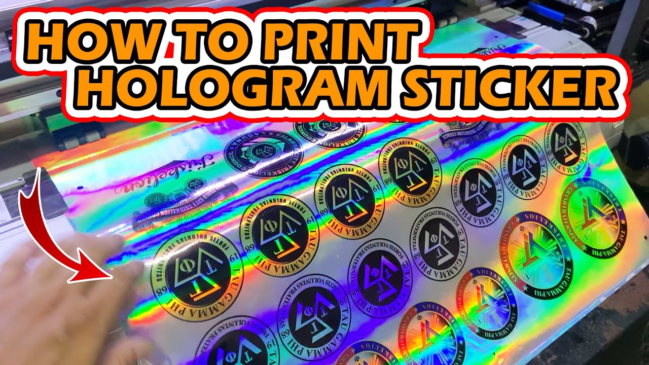 How to print Hologram sticker | Tarpaulin Printer - YouTube