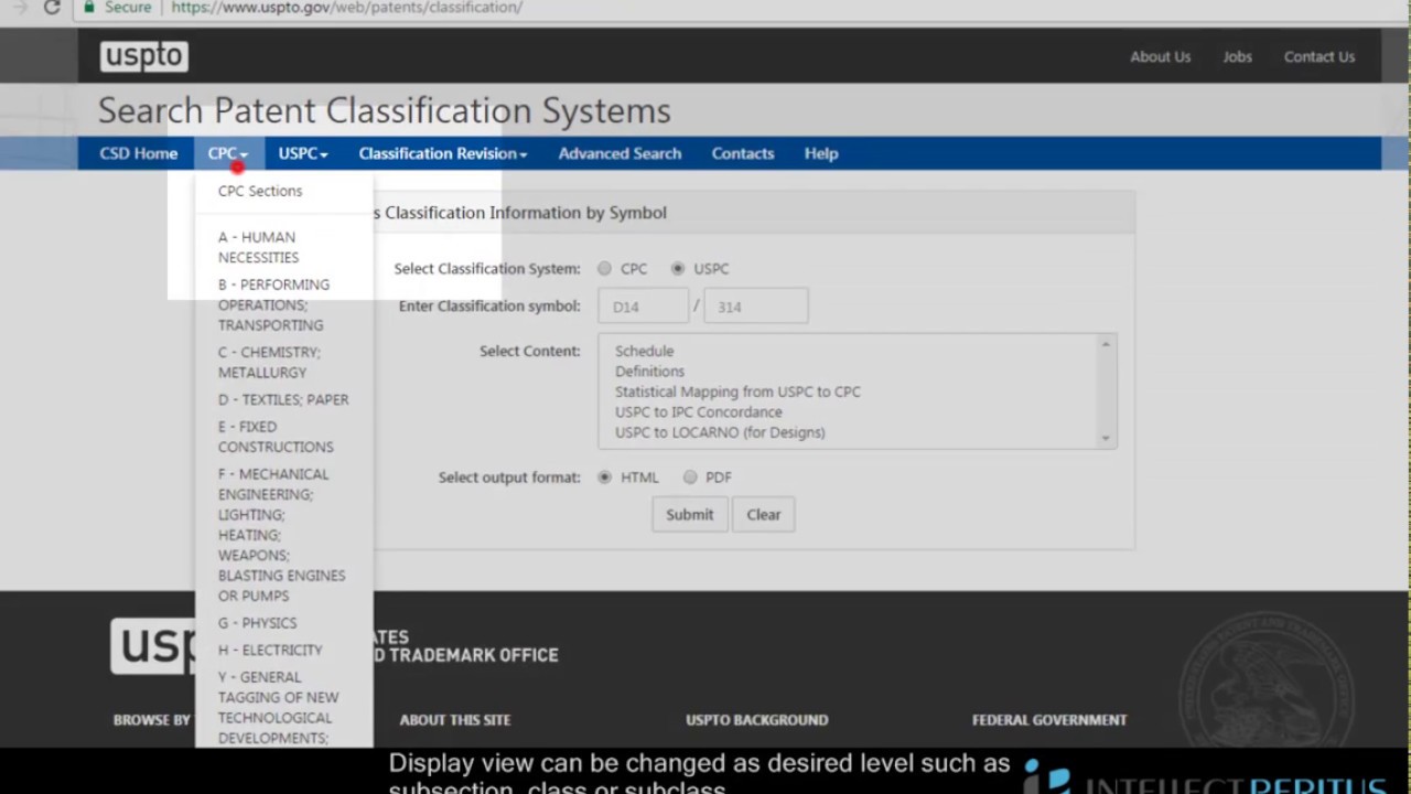 US Patent Classification (USPC) Basic Tutorial - YouTube