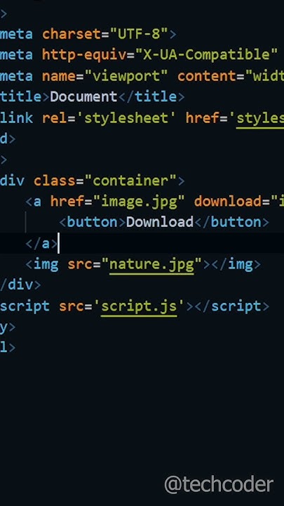 Add download button to your website #short #shorts #code #tech #coding ...