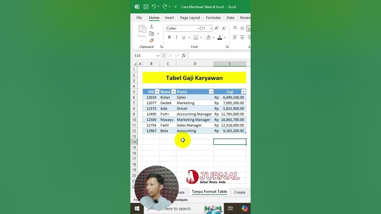 Cara Cepat Membuat Format Tabel di Excel #exceltips #exceltricks #dataanalytics # ...