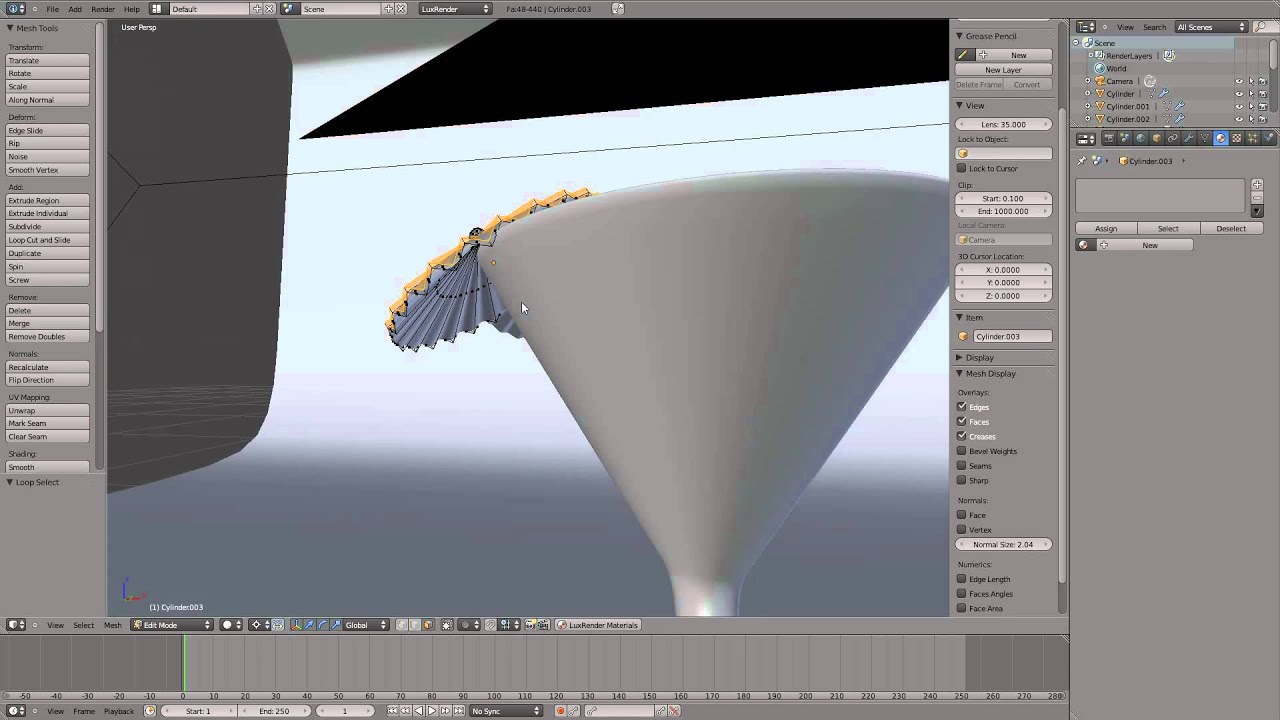 Blender Luxrender Tutorials s1e2 Pt.4: Creating a cocktail glass filled with liquid - YouTube