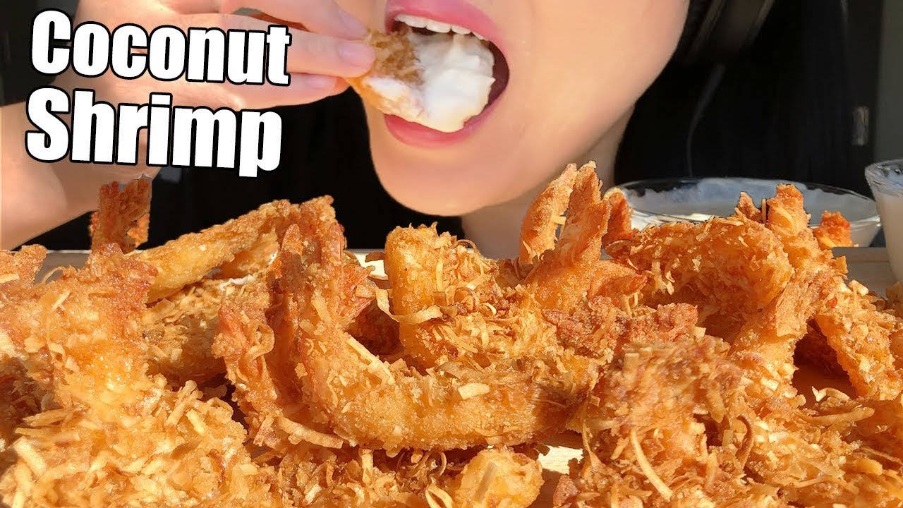 ASMR JUMBO COCONUT SHRIMP MUKBANG (No Talking) | *Crunchy* Eating ...