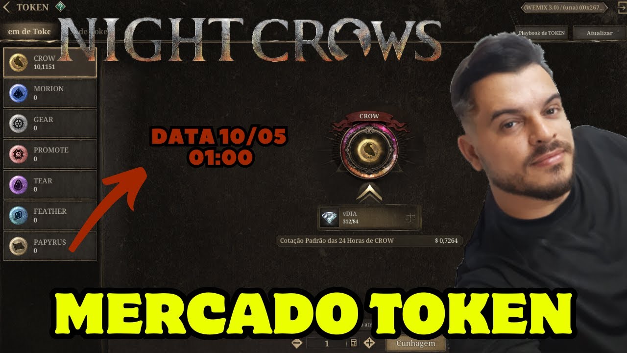 MERCADO TOKEN DO NIGHT CROW 10/05 01:00 - YouTube
