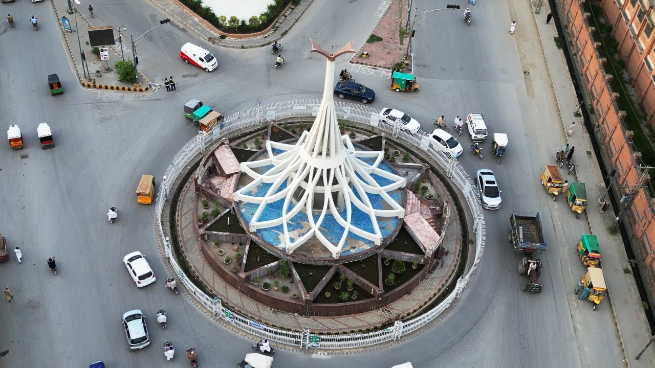 Drone footage of Mardan city #aerialview - YouTube