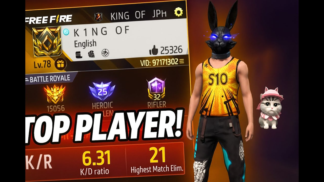 New Grandmaster Top 1 Push V Badge Lobby FF LIVE Free Fire LIVE! #ff # ...