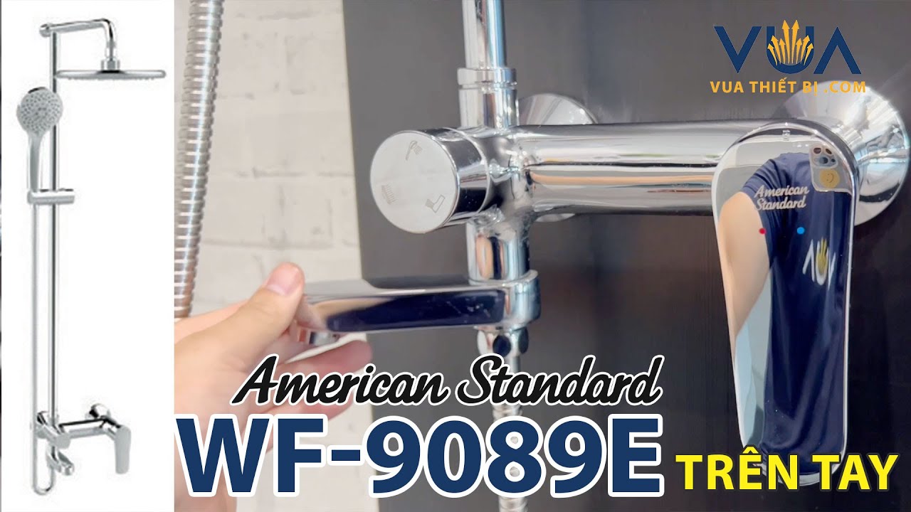 American Standard WF-9089 WF-9089E - Vòi sen cây nóng lạnh - VUA THIẾT BỊ .COM - YouTube