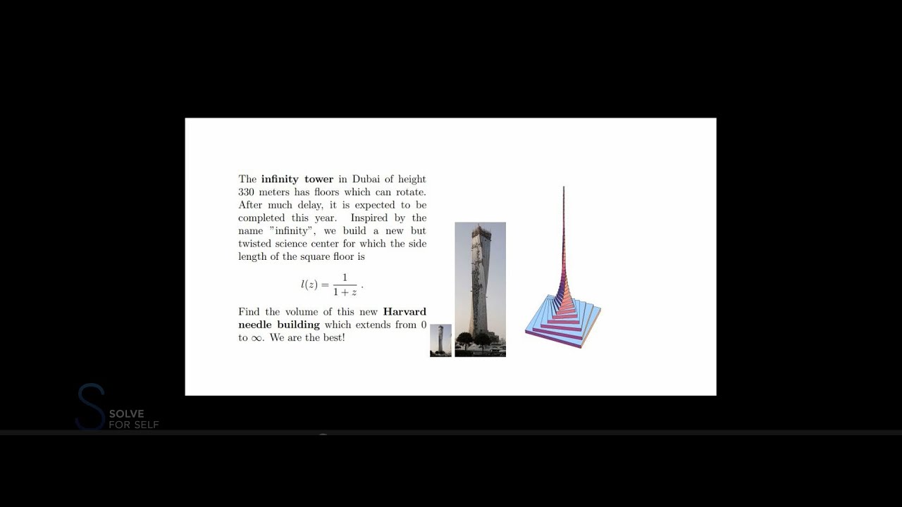 How Can an Infinite Skyscraper Have Volume 1? | Harvard Riddle - YouTube