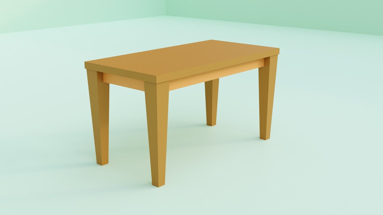 Curve modeling a table Blender Tutorial - YouTube