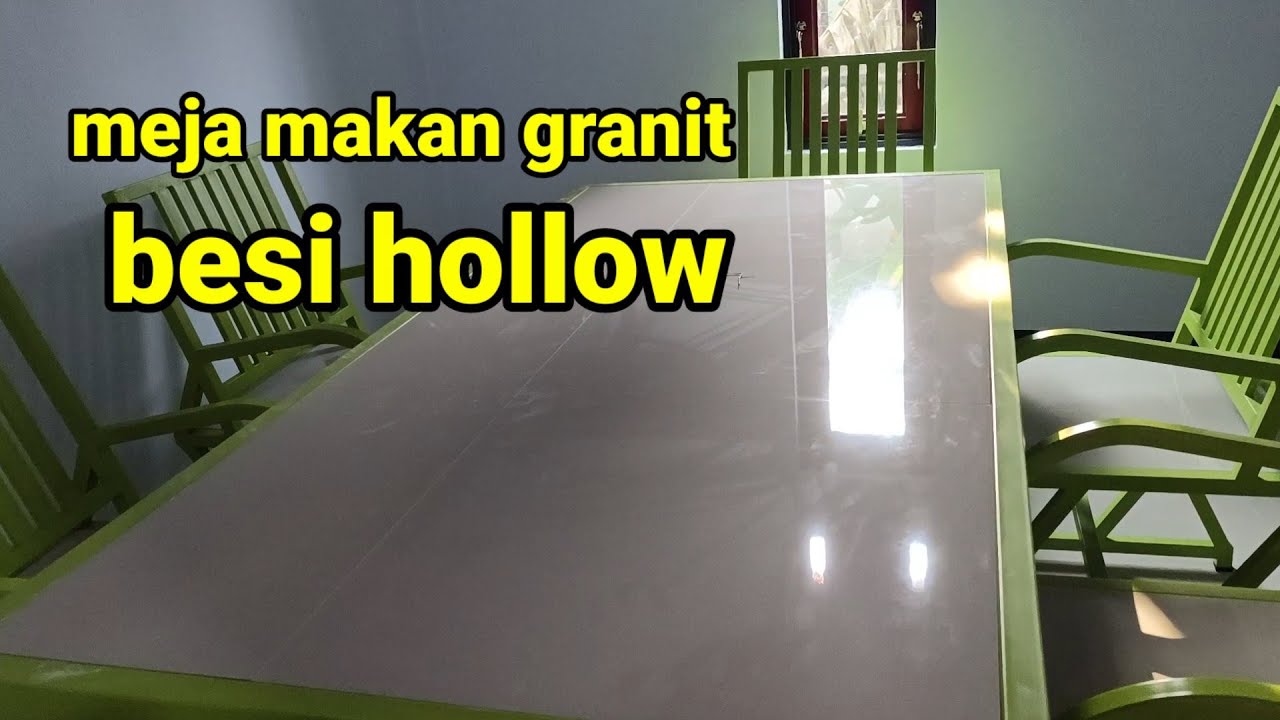 CARA MEMBUAT MEJA MAKAN BESI HOLLOW ALAS GERANIT - YouTube