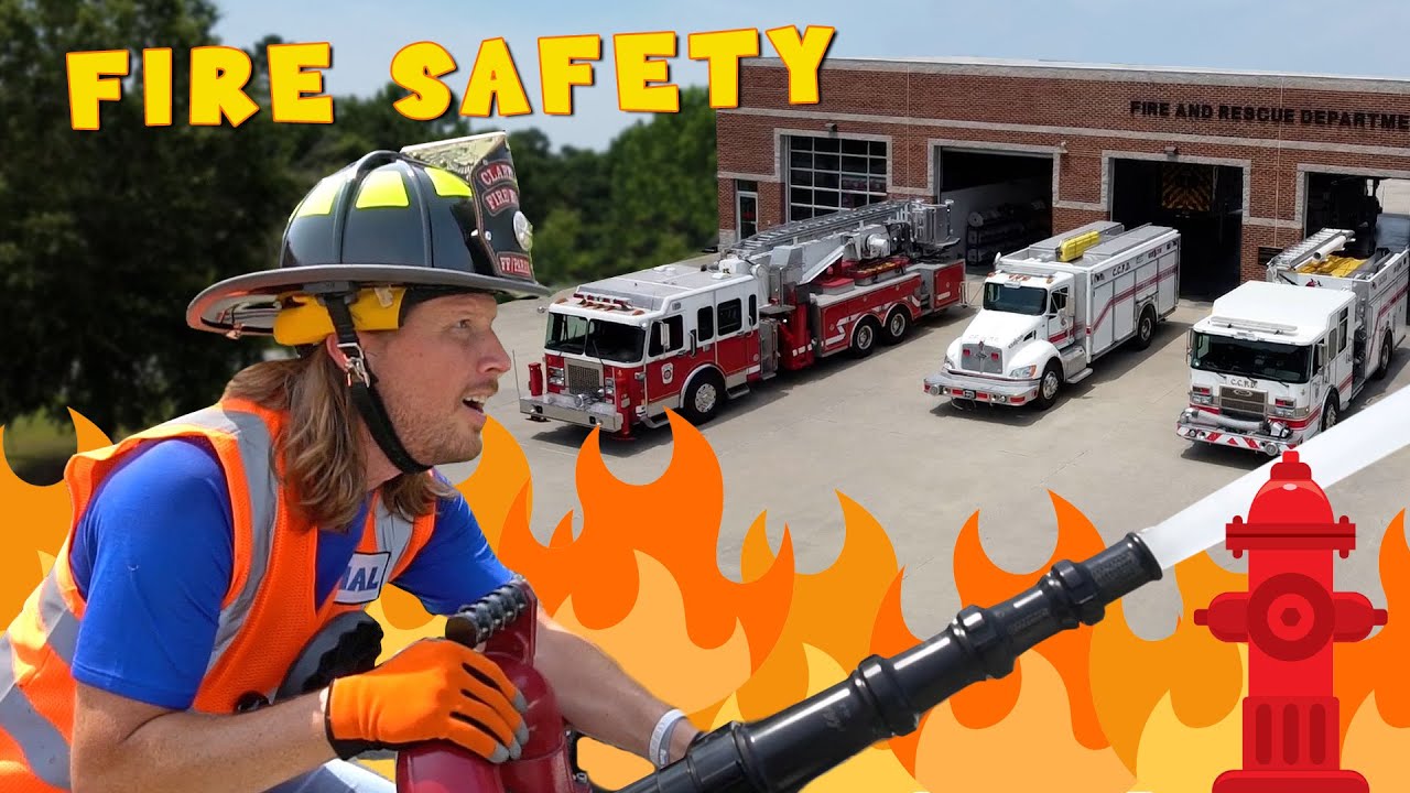 Fire Safety with Fire Fighters | Fire Truck for Kids Handyman Hal - YouTube