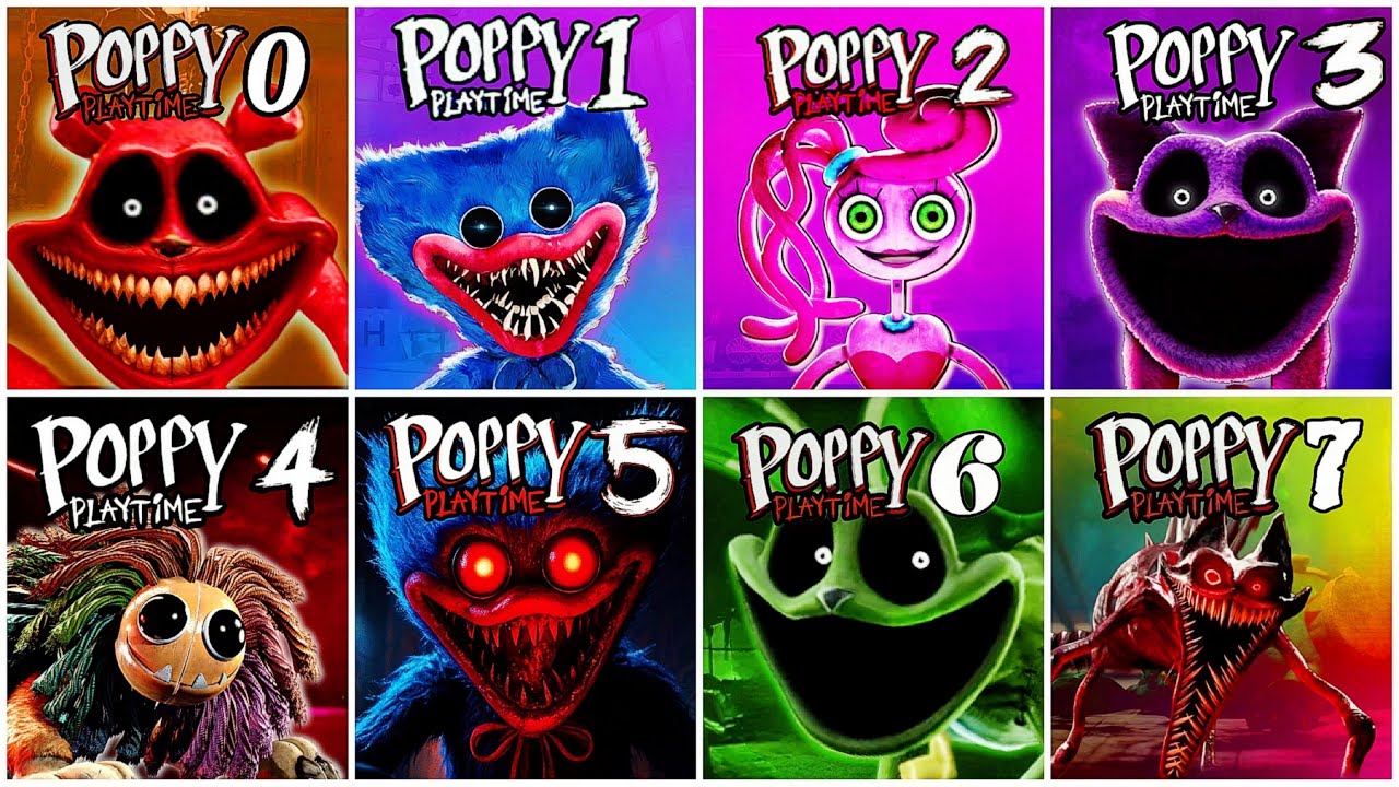 Poppy Playtime Chapters 0-7 MODS EVOLUTION! Fanmade Chapter 5 + All ...