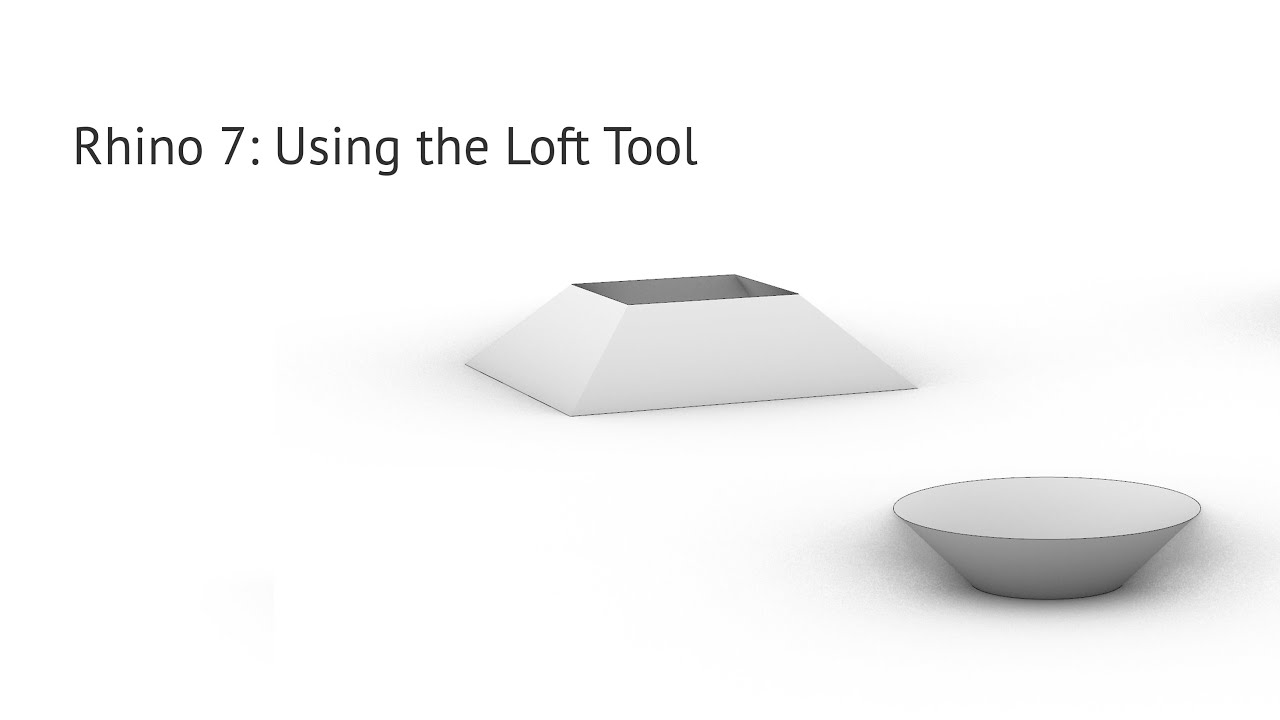 Rhino 7: Using the Loft tool - YouTube