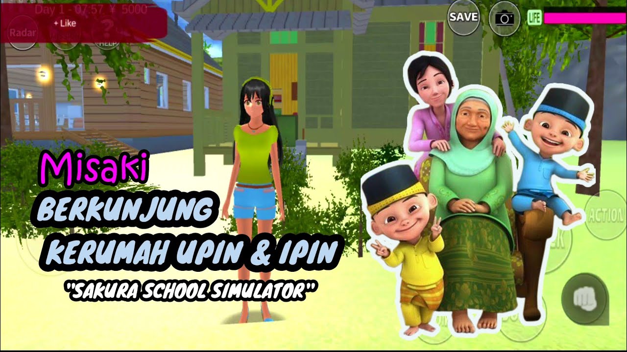 KITA MENEMUKAN RUMAH UPIN DAN IPIN DI GAME SAKURA SCHOOL SIMULATOR - YouTube