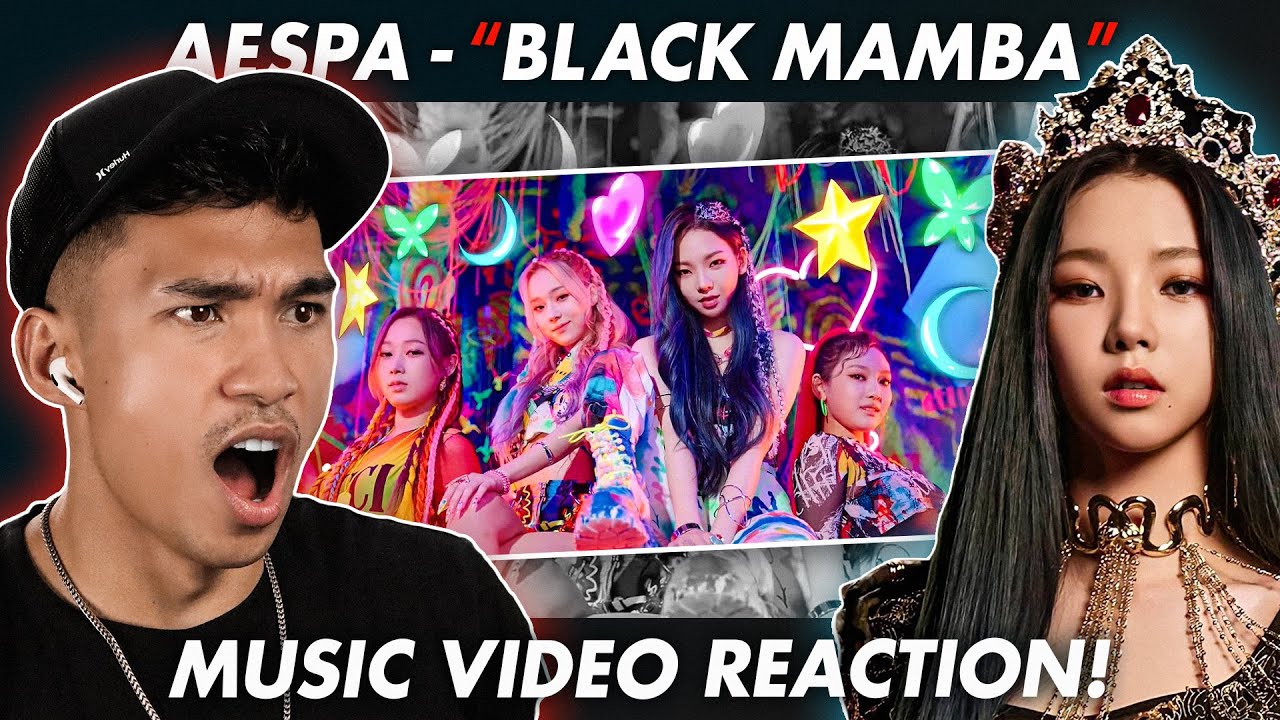 Reactions With Red Guy: aespa 에스파 'Black Mamba' MV - YouTube