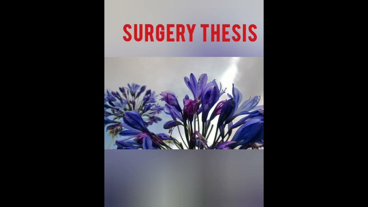 Surgery thesis topics || Surgery PG || Thesis topics || Synopsis ...