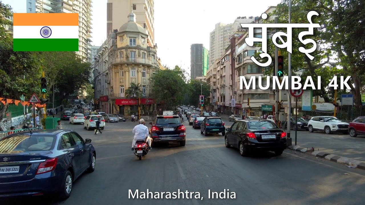 Riding Mumbai City - 4K HDR - Girgaon - Nepean Sea Road - Walkeshwar ...