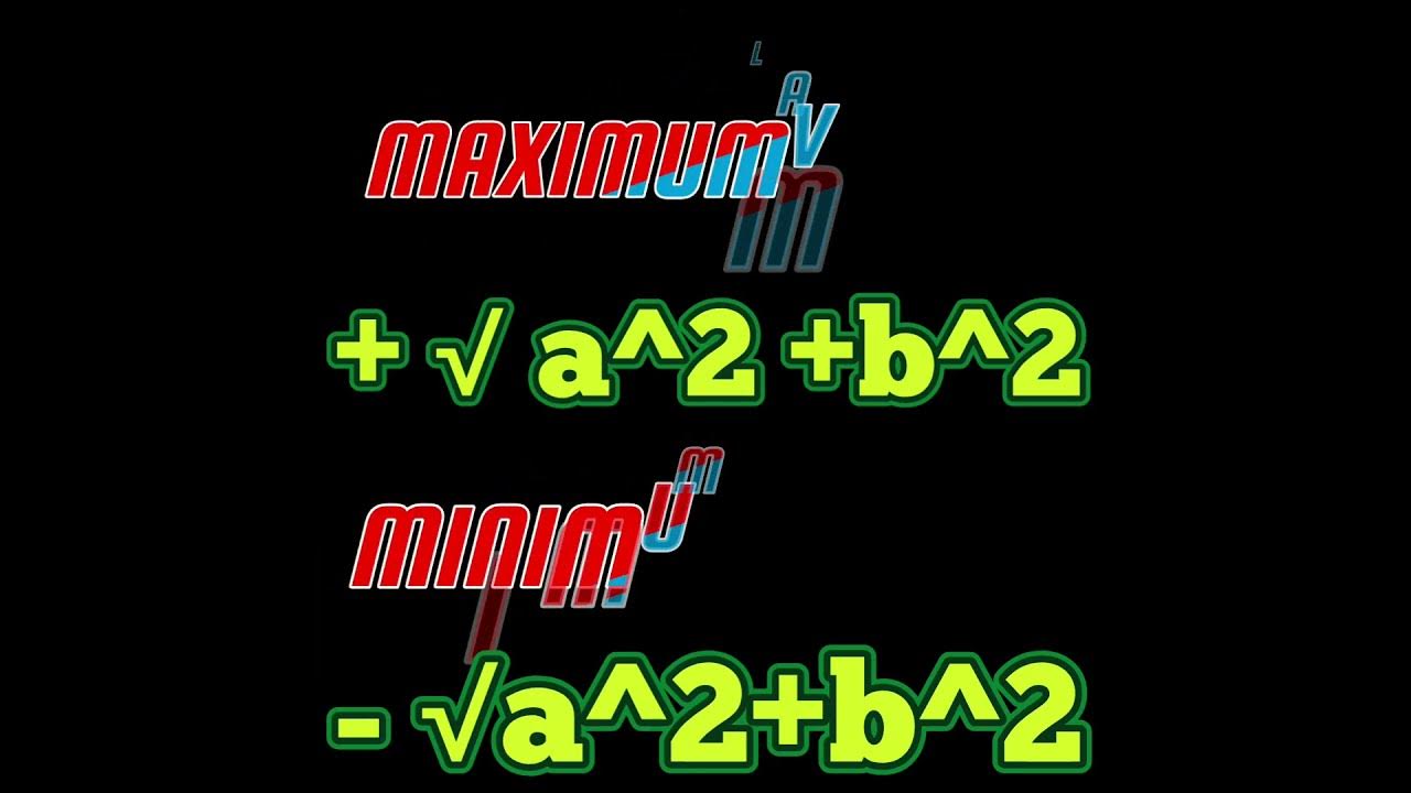 बाहुबली Trigonometry Maximum Andminimum Value Youtube