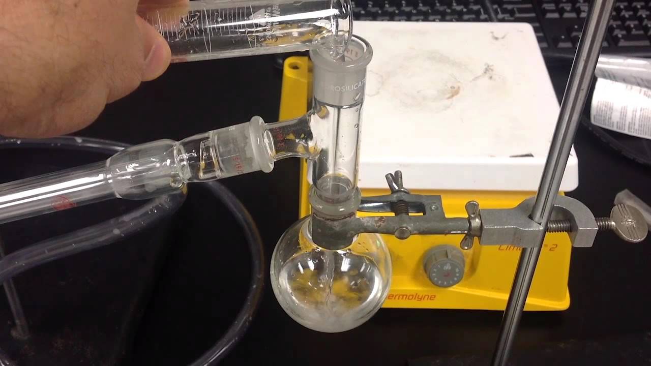 Distillation - separating two liquids - YouTube