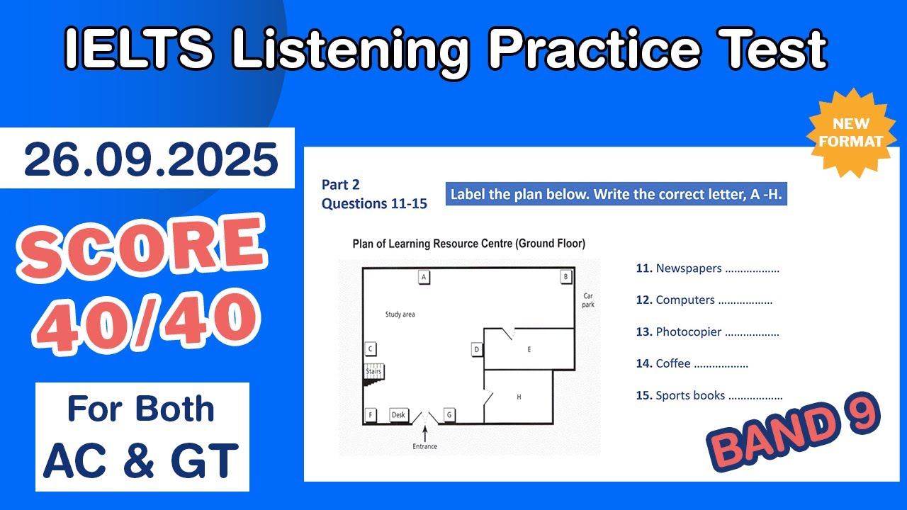 IELTS Listening Practice Test 2025 With Answers 26.09.2025 - Test #94 ...
