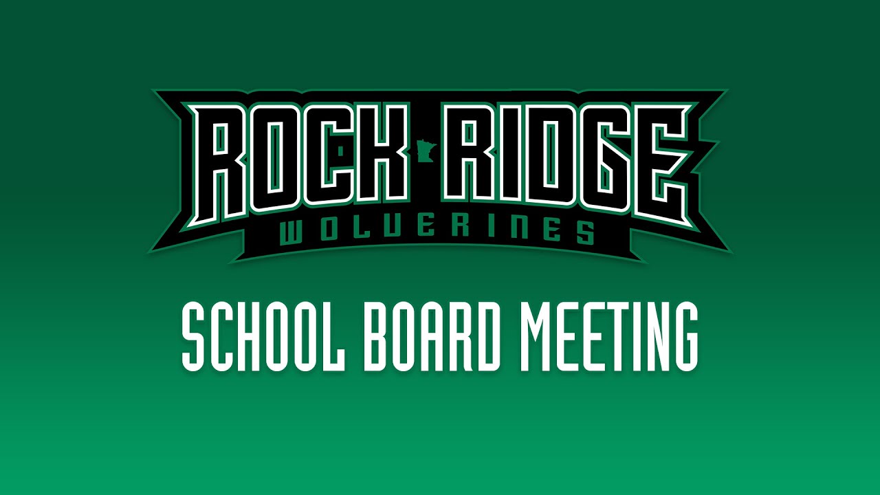 Rock Ridge School Board - Regular Meeting 3/22/21 - YouTube