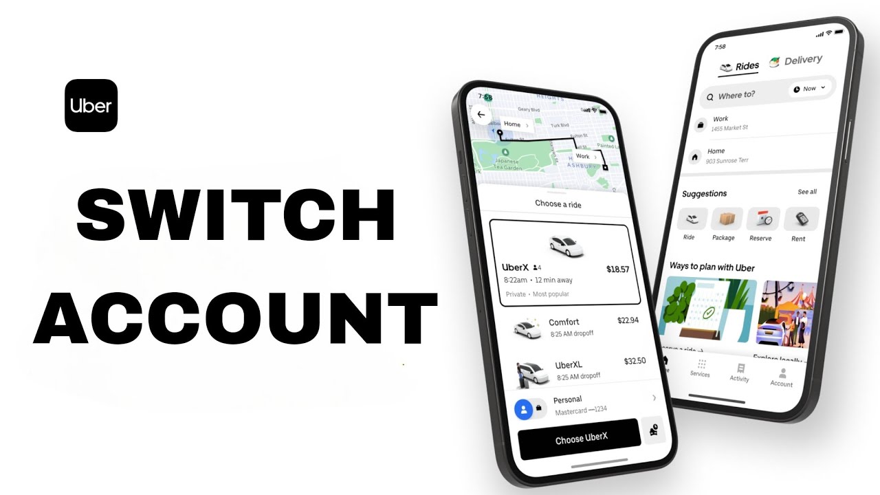 How To Switch Account On Uber App | Step By Step - YouTube