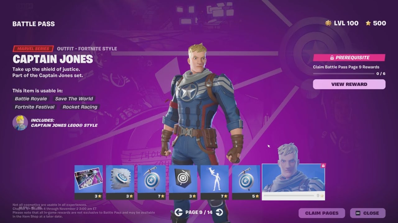 Fortnite Captain Jones Page 9 Skin Gameplay - YouTube