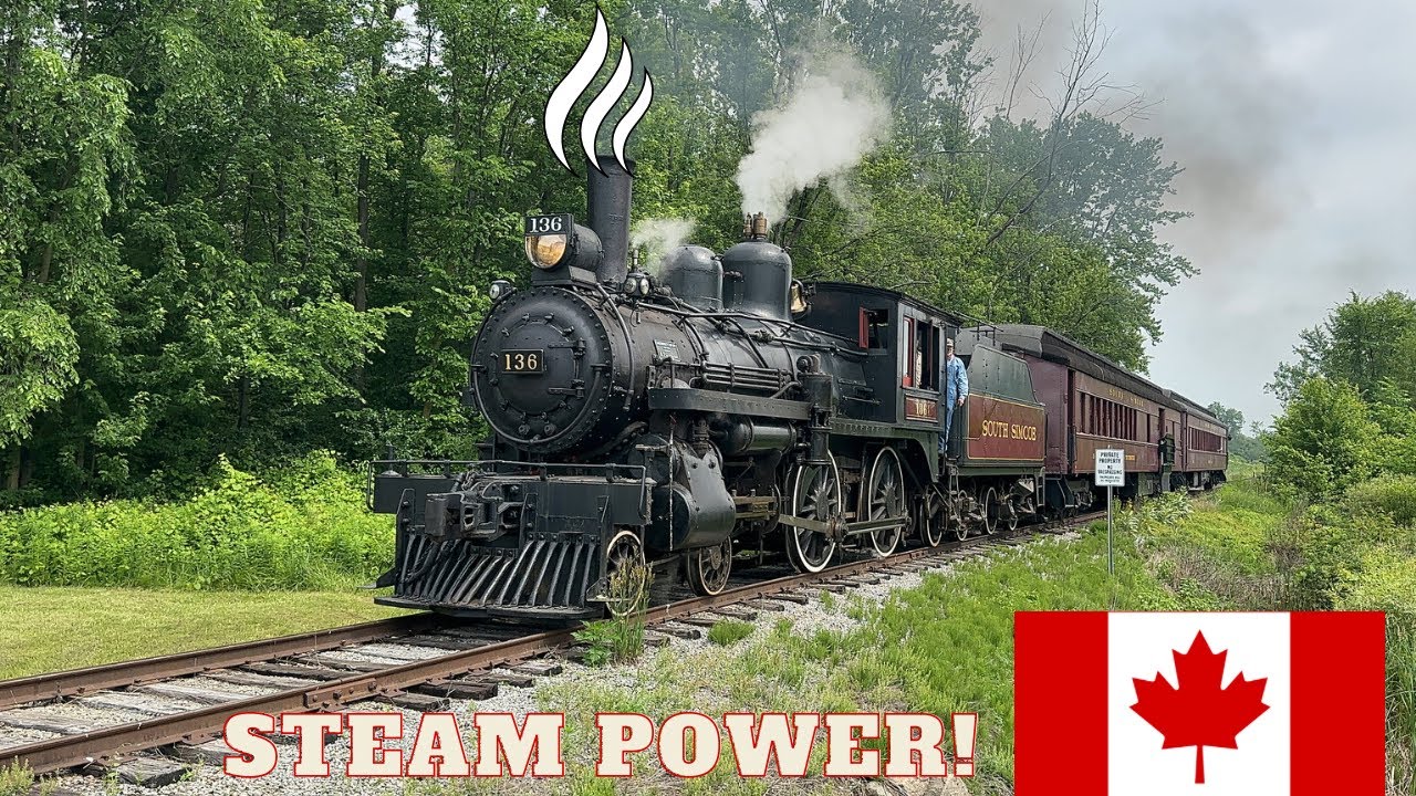 (Steam Power form 136) Canada Day Railfanning at the South Simcoe ...