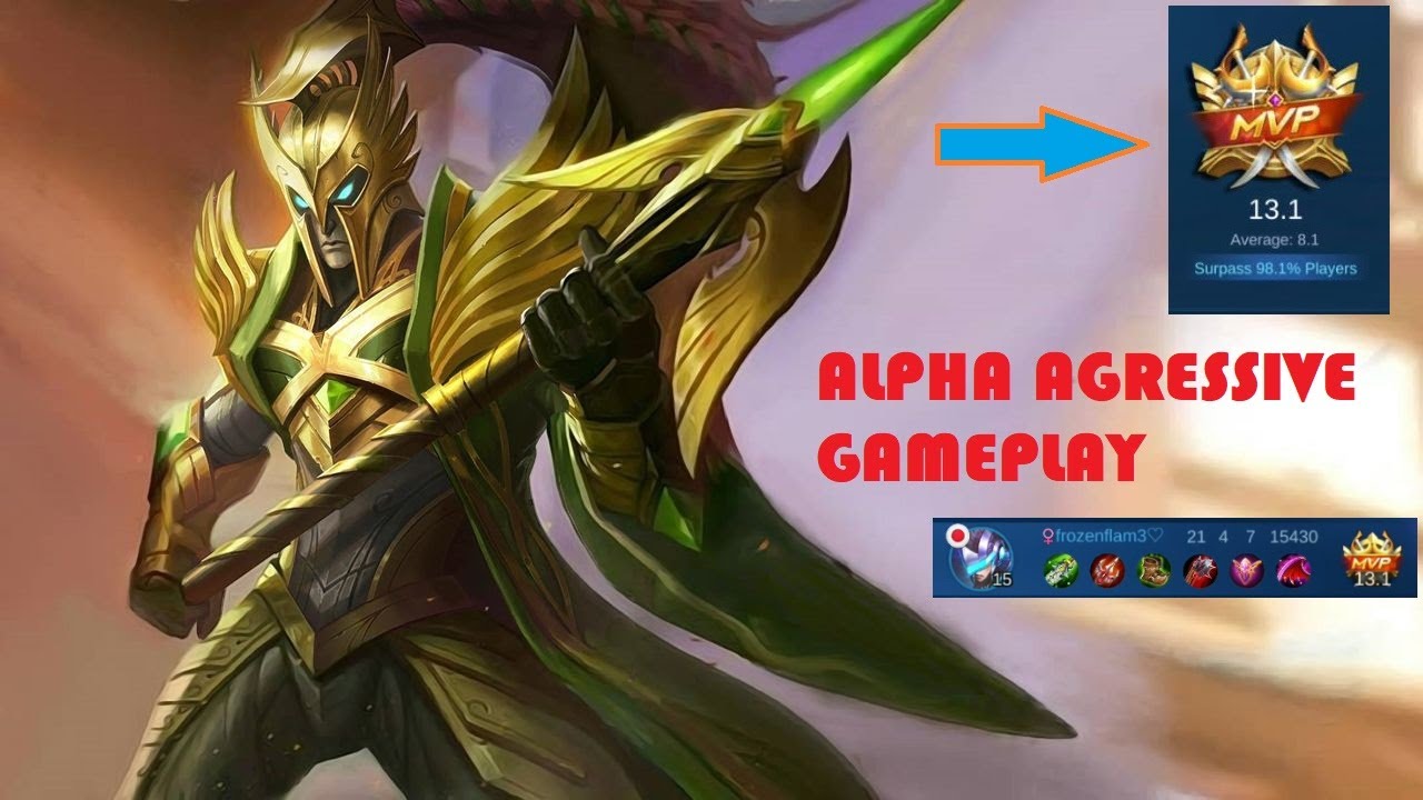 Alpha Aggressive Gameplay | Semi-Tank Build | MLBB Gameplay - YouTube