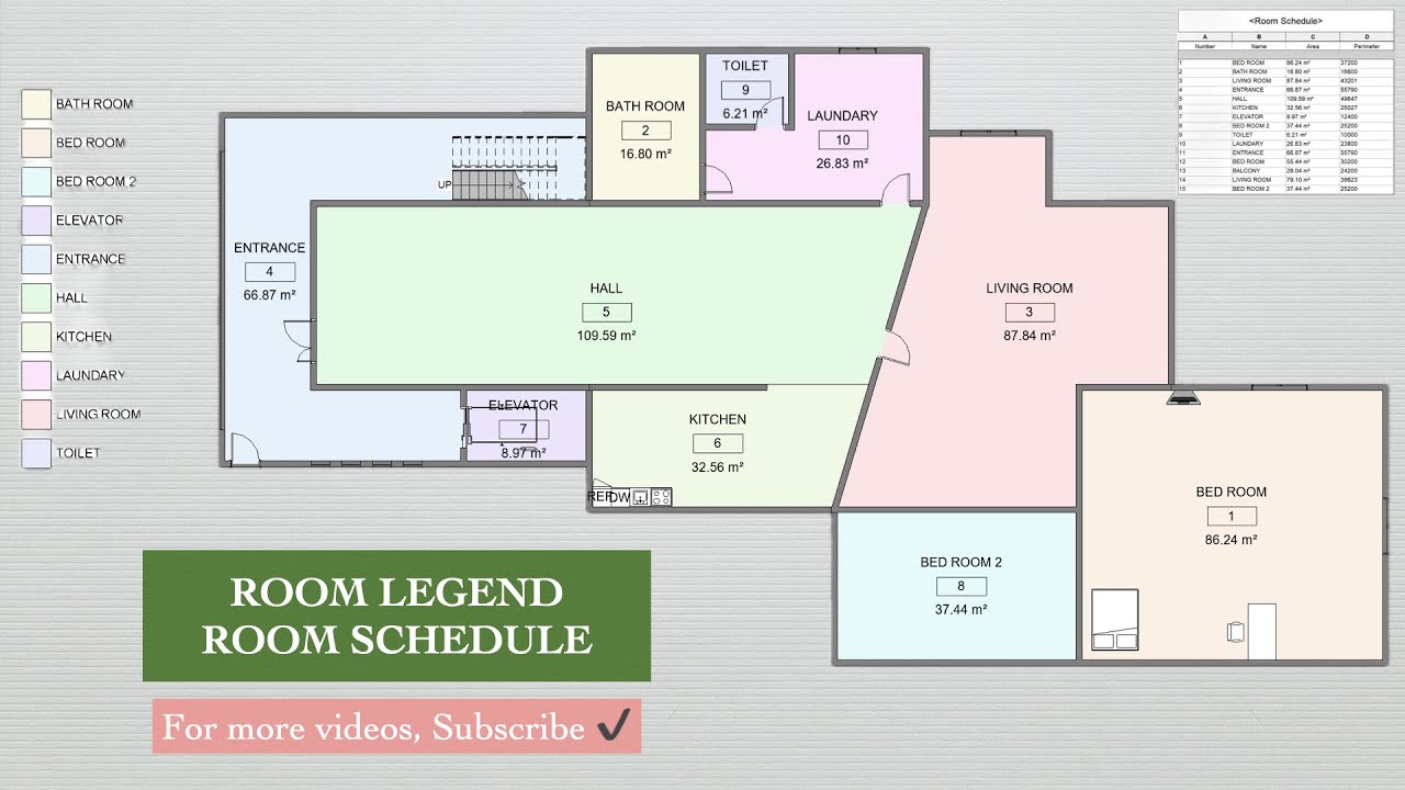 How to create Room Legend & Room Schedule in Revit | Revit Modeling ...