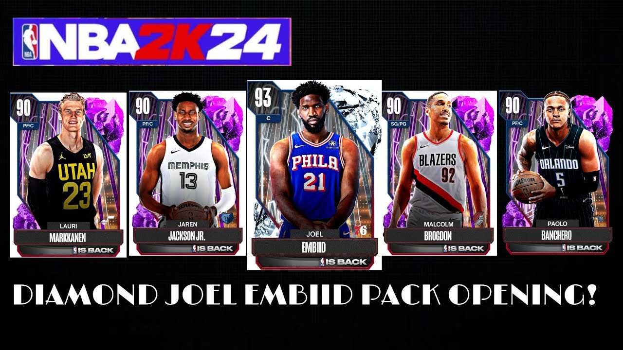 DIAMOND JOEL EMBIID *NBA IS BACK* PACK OPENING! ( NBA 2K24 MYTEAM ...