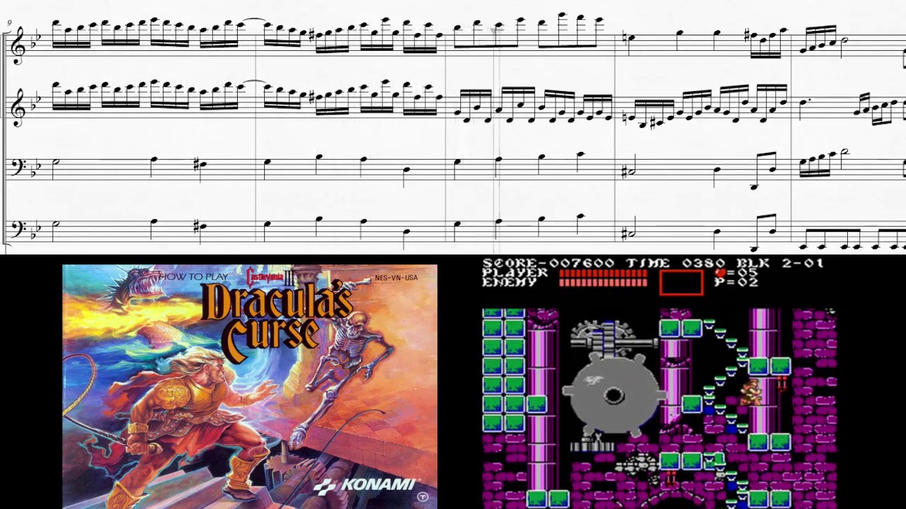 CLOCKWORK Orchestra Remix + Sheet Music - CASTLEVANIA III - YouTube