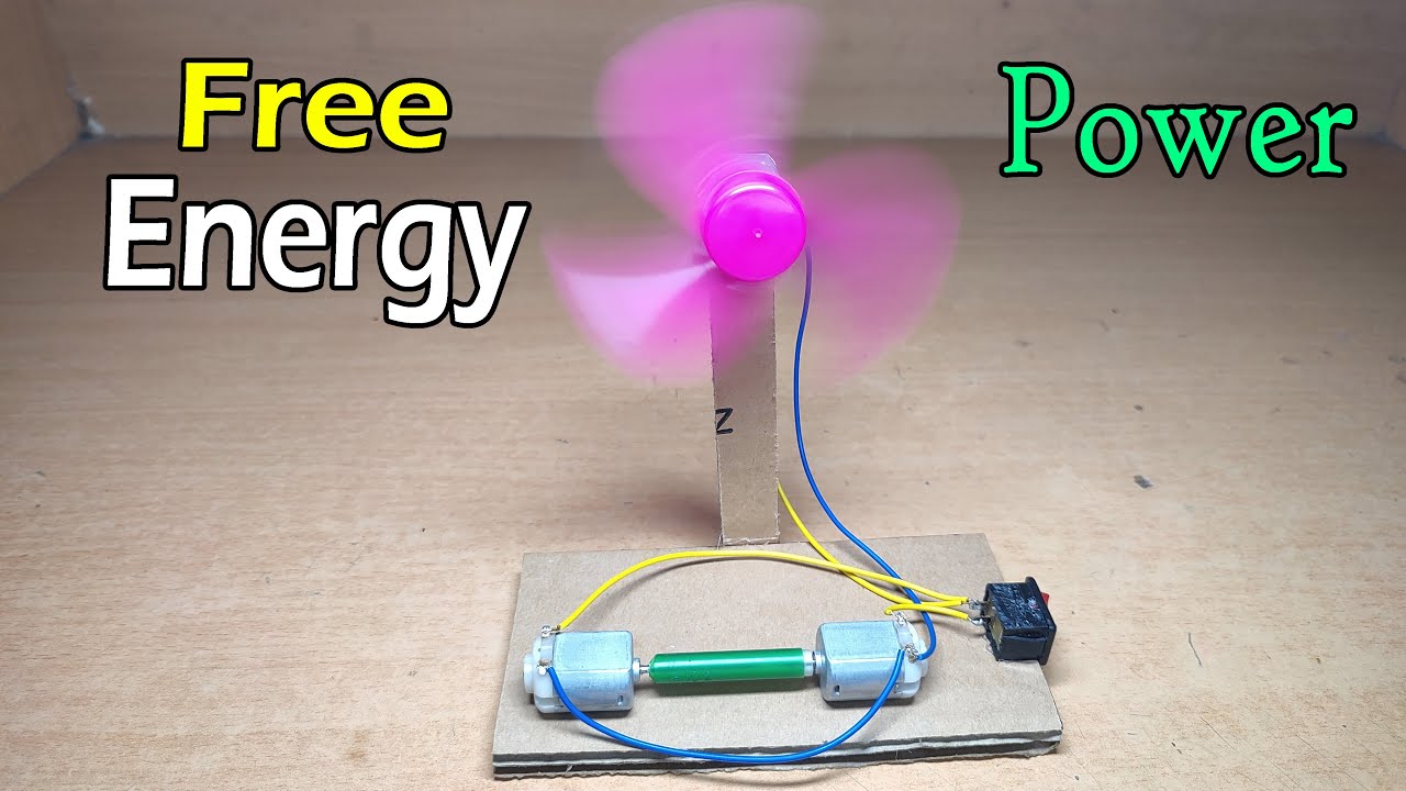 How To free Energy DC Motor Power | Mini Fan - YouTube